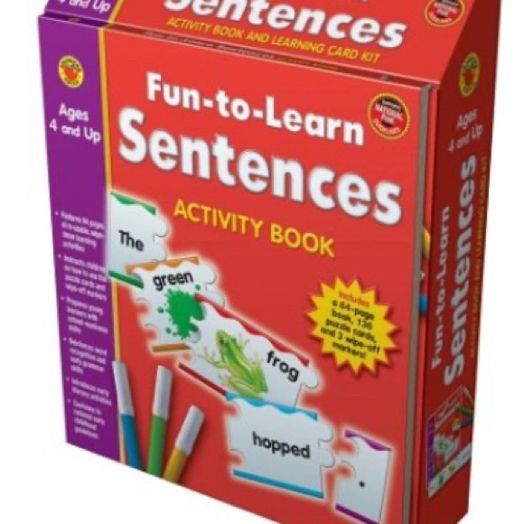 Toys | Funtolearn Sentences Activity Puzzle Set Ages 4 | Poshmark